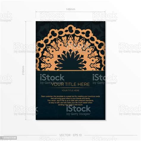 흰색 인도 장식품과 어두운 녹색 엽서 템플릿 인쇄 및 타이포그래피에 적합한 우아하고 클래식한 벡터 요소 0명에 대한 스톡 벡터 아트 및 기타 이미지 Istock