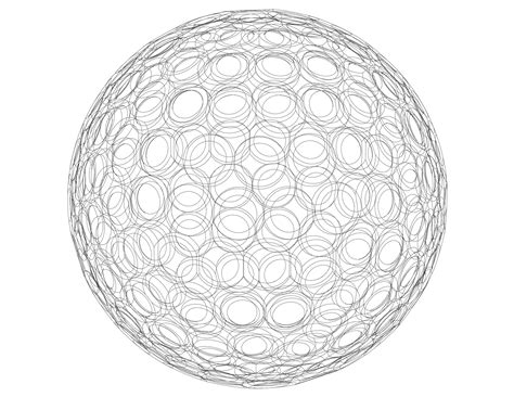 Wireframe Shape Geometric Golf Ball 3d Print Model By Mranycad