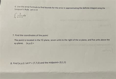 Solved 6 Use The Error Formula To Find Bounds F Solutioninn
