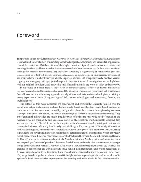 Pdf Foreword In Handbook Of Research On Artificial Intelligence