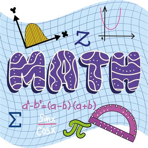 Premium Vector Different Math Graphs And Objects Math Class Concept