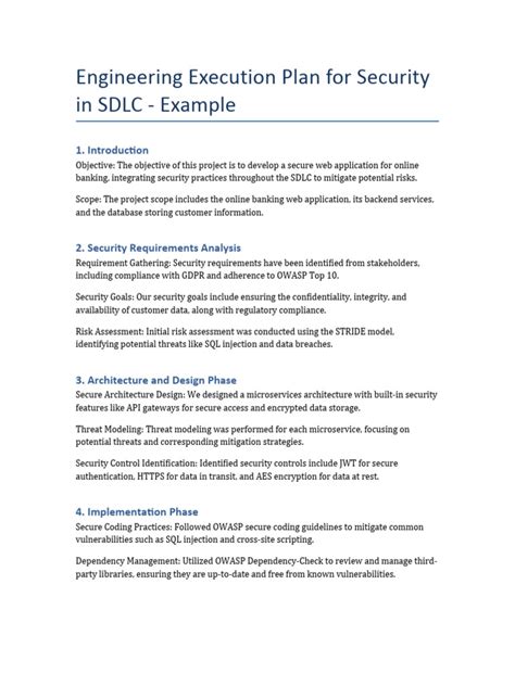 Security Sdlc Example Usage Pdf Security Computer Security