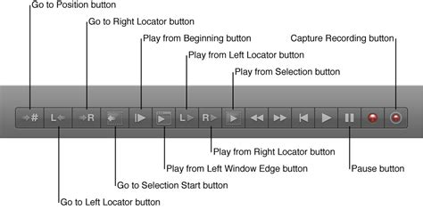 control playback with the transport buttons logic pro x help