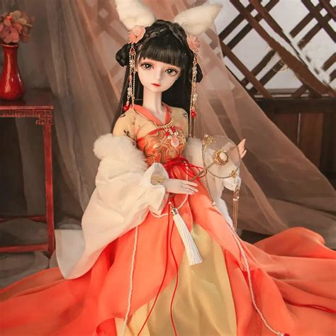 손으로 그린 메이크업 13 Bjd 인형 풀 세트 60cm 관절 큰 여우 요정 공 관절 인형 장난감 여자 선물null Aliexpress