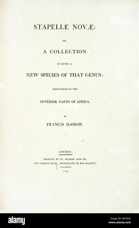 Francis Massons Work Features A Focus On Botanical Subjects And