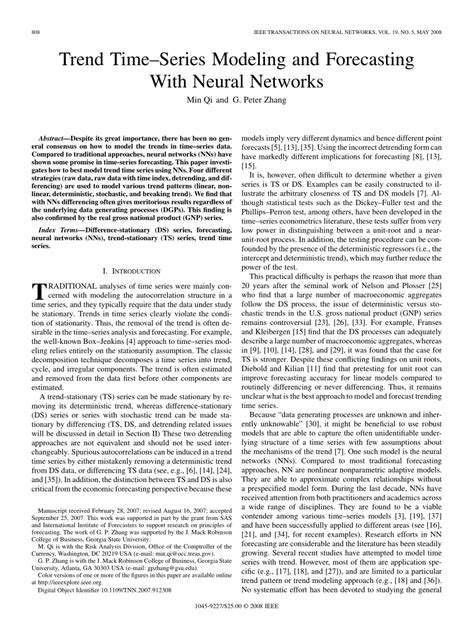 Pdf Trend Time Series Modeling And Forecasting With Neural Networks