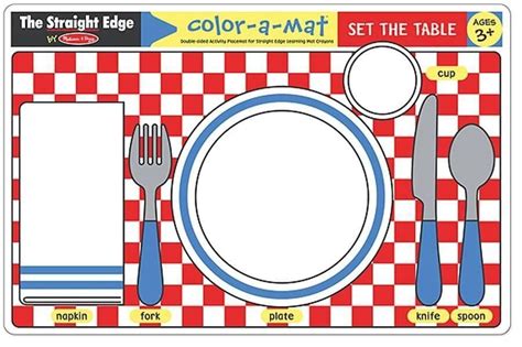 Melissa And Doug Color A Mat Set The Table