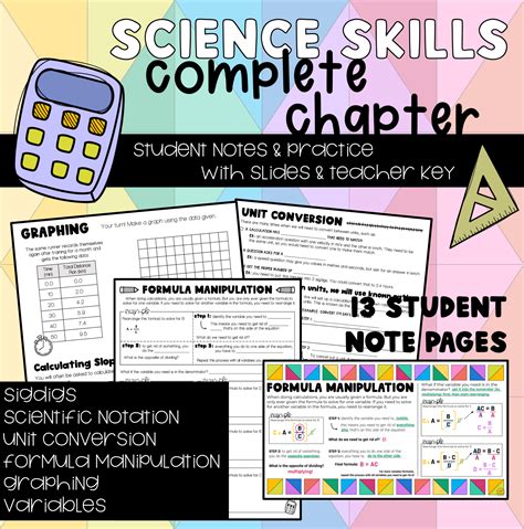Science Skills Chapter Sigdigs Sci Notation Formula Manipulation Unit Conversion Graphing