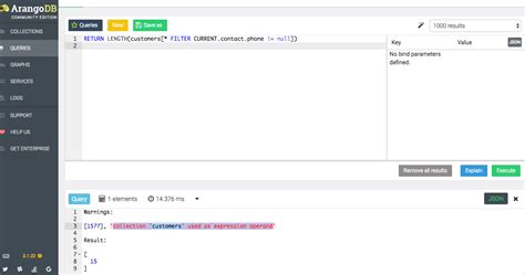 Simplify Aql Filtering Functionality Was Select Count Like Query