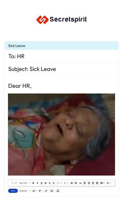 Secretspirit Solutions Pvt Ltd On Linkedin Sick Leave Application