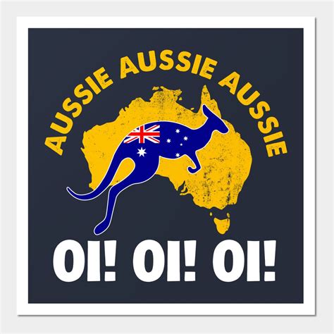 Australia Kangaroo Flag Art Print