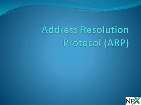 Presentation On Arp Protocol Ppt