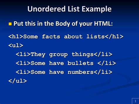 Ppt Introduction To Html Lists Images And Links Powerpoint Presentation Id