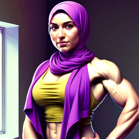 Hijabi Muscle Girl Six Pack Abs By Djjackpot185 On Deviantart