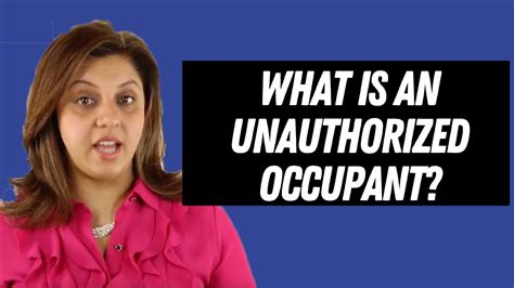 Landlord Tips What Is An Unauthorized Occupant Youtube