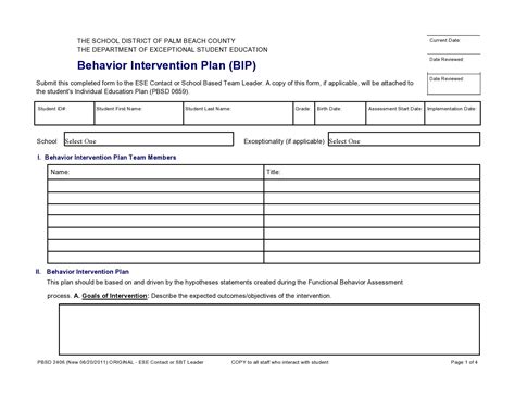 47 Useful Behavior Plan Templates Bip Examples Templatelab