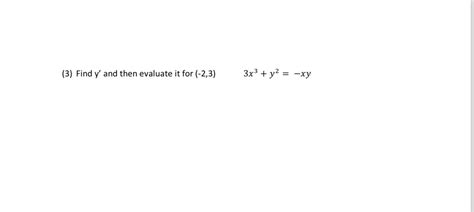 Solved Find Y And Then Evaluate It For Chegg Com