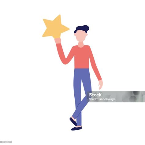 흰색 절연 등급 벡터 일러스트 레이 션의 아이콘 스타를 들고 여자 5가지 개체에 대한 스톡 벡터 아트 및 기타 이미지 5가지