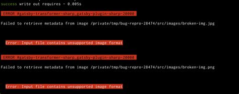 Gatsby Plugin Sharp Reportererror Swallows Detailed Error Infos · Issue 28474 · Gatsbyjs