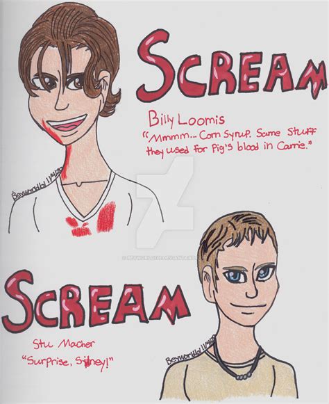 Billy Loomis And Stu Macher Scream By Beyworld101 On Deviantart