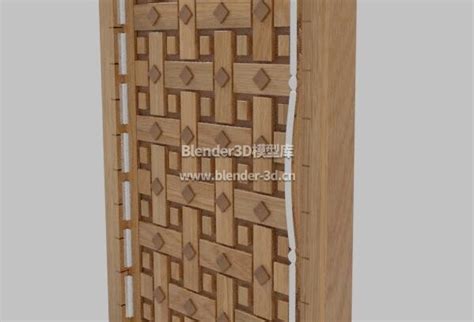 Blender 宽阔单开门3d模型素材资源免费下载 Blender3d模型库