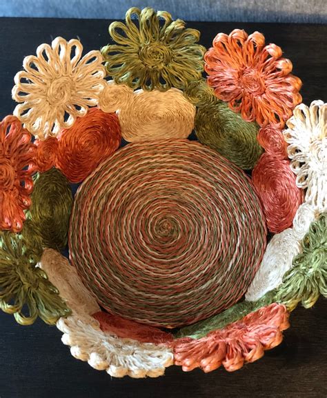 Raffia Baskets Set Of Two Etsy