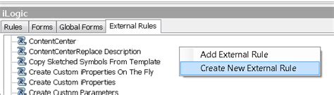 Solved Ilogic And External Rules Autodesk Community