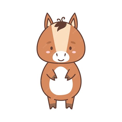 Un Caballo Lindo Al Estilo Kawaii Animales Lentos Al Estilo Kawaii