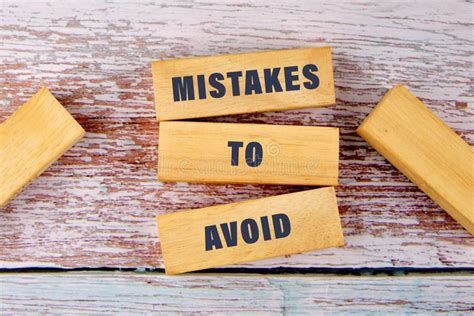 Conceptual Mistakes To Avoid Symbol Copy Space Stock Image Image Of