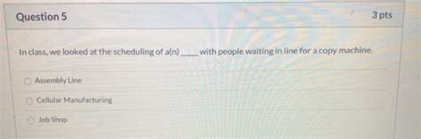 solved question 5 3 pts in class we looked at the