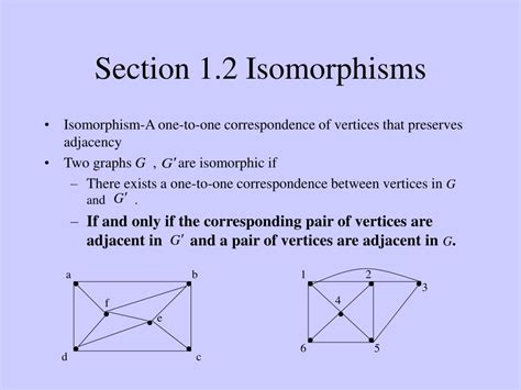 PPT Section Isomorphisms PowerPoint Presentation Free Download ID