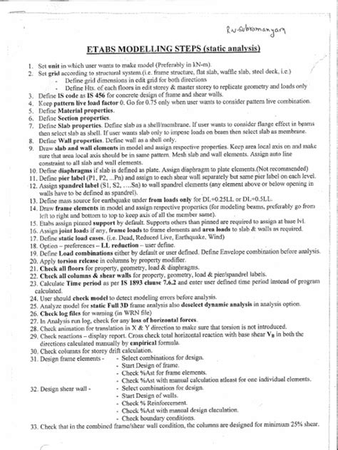 Etabs Modeling Rules Pdf