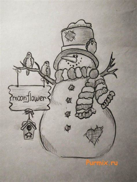 Новогодние картинки рисунки карандашом легкие 48 фото Рисунки для срисовки и не только