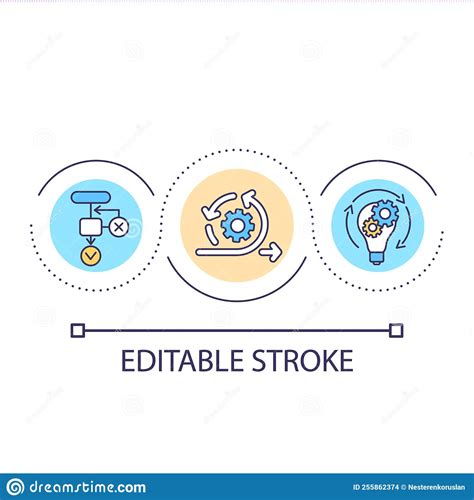 Agility In Business Planning Loop Concept Icon Stock Vector Illustration Of Line Dynamic