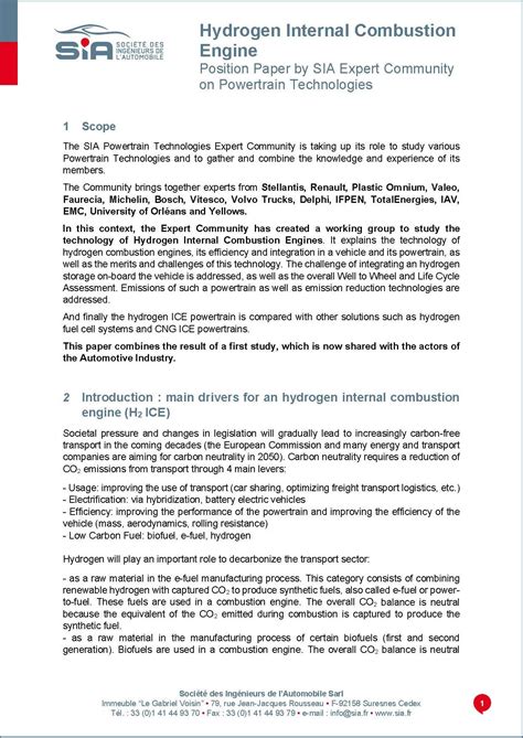 Hydrogen Internal Combustion Engine