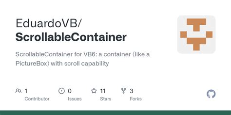 Github Eduardovbscrollablecontainer Scrollablecontainer For Vb6 A