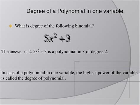 PPT POLYNOMIALS PowerPoint Presentation Free Download ID
