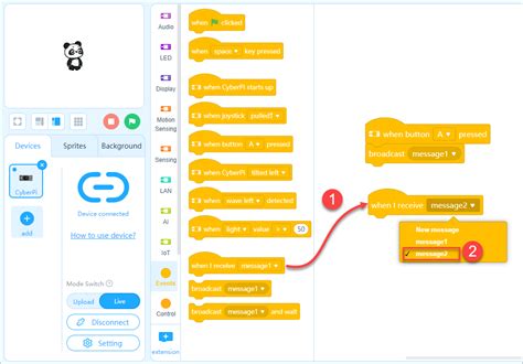 enable a device to interact with a sprite on mblock 5 makeblock help center
