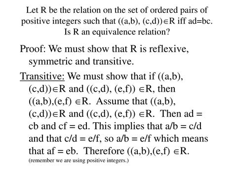 Ppt Equivalence Relations Powerpoint Presentation Free Download Id