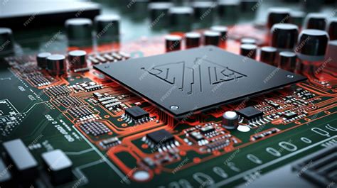 Premium Photo Automated Assembly Line For Circuit Board Installation And Quality Control In