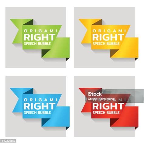 종이 접기 용지 배너 사이드 태그에 대 한입니다 카탈로그에 대 한 가격 태그 템플릿입니다 가 게에 대 한 컬러 스티커입니다 벡터 리본에 대한 스톡 벡터 아트 및 기타 이미지