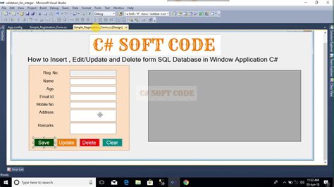 How To Insert Editupdate And Delete Form Sql Database In Window