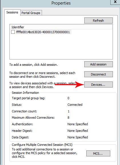 windows server removing windows iscsi sessions that are not in use
