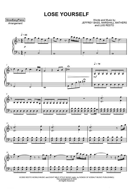 Eminem Lose Yourself Easy Claiverts Piano X Sloweasypiano