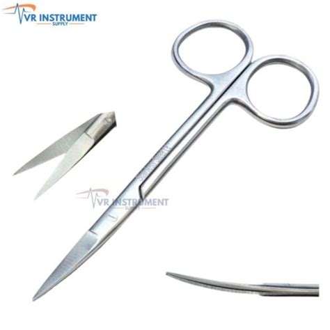 Iris Scissor Curved Stainless Steel Surgical Instruments Medical Lab Tools VR Instrument