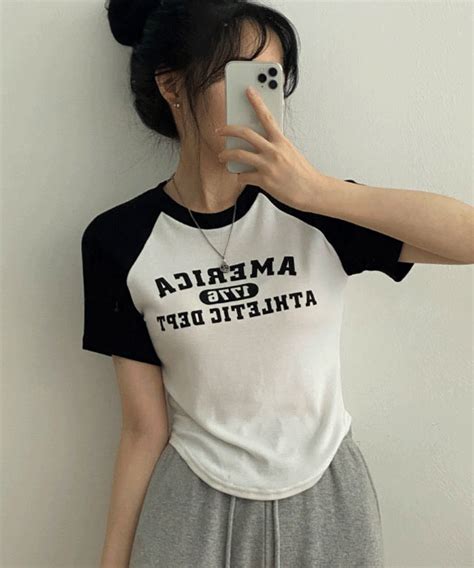 [3color]아메리칸 나그랑 크롭 반팔티 에이블리