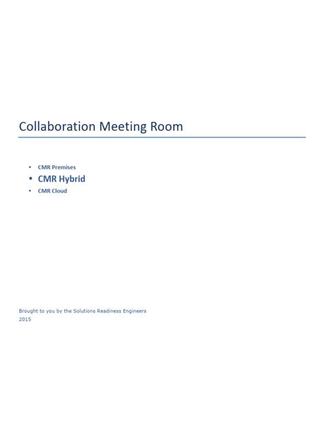 Cmr Hybrid Lab Guide Community Pdf Session Initiation Protocol