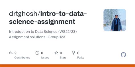 GitHub Drtghosh Intro To Data Science Assignment Introduction To Data Science WS