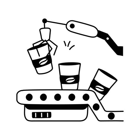 Automated Machine Producing Disposable Coffee Cups For Takeaway Beverages 54914671 Vector Art At