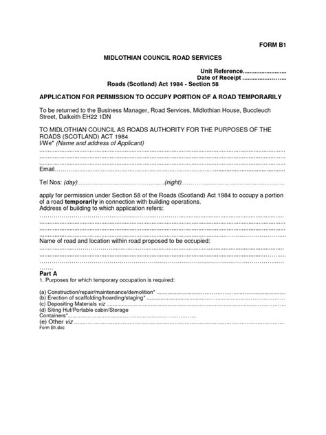 Form B1 2018 Pdf Traffic Crane Machine